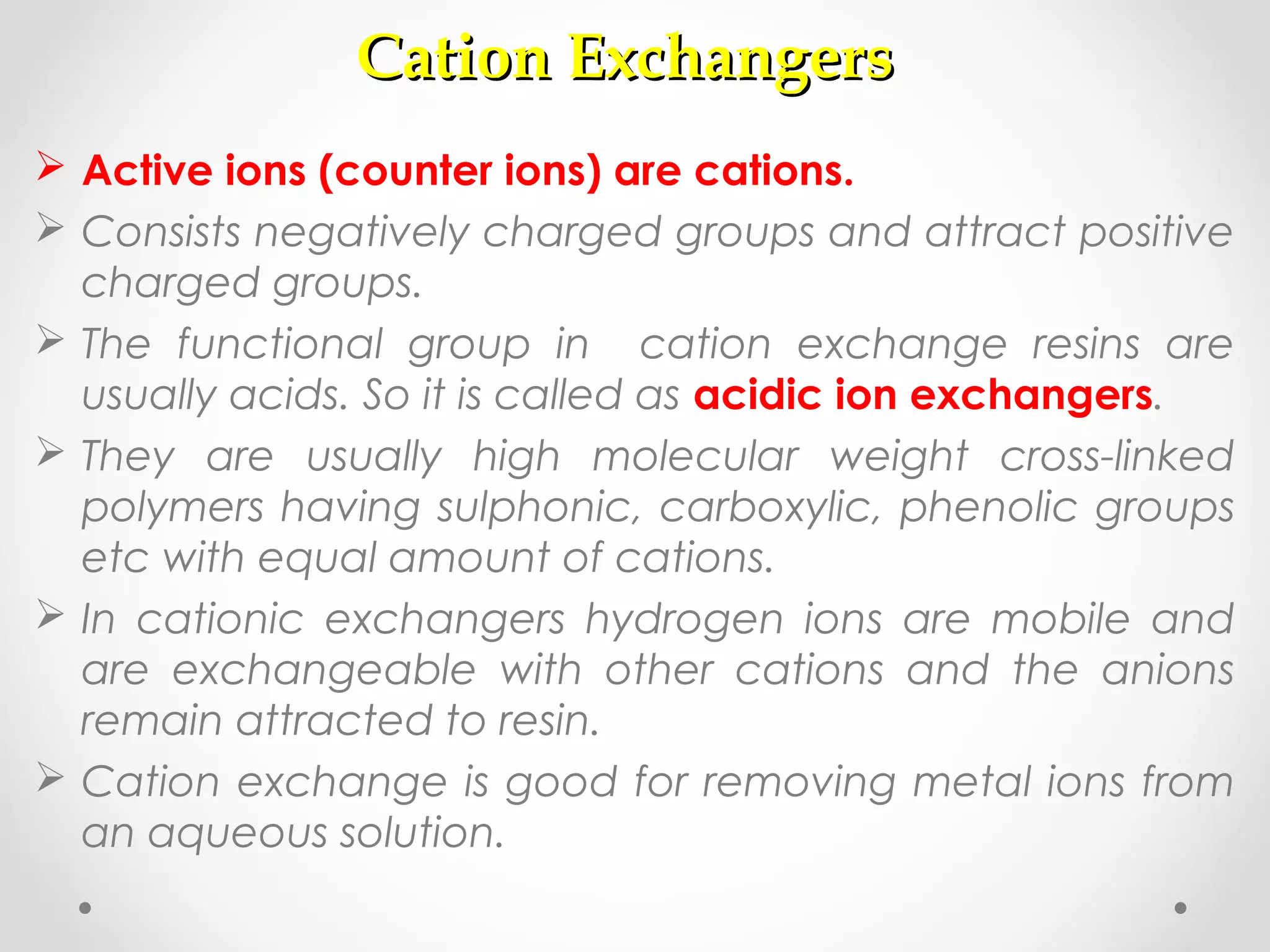 Ion exchange chromatography | PPT