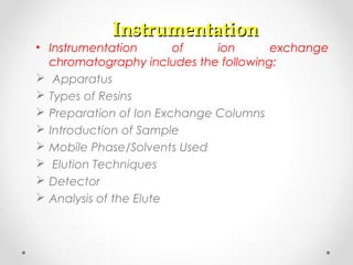 Ion exchange chromatography | PPT