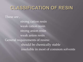 Ion exchange chromatography | PPTX