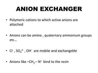 Ion exchange chromatography | PPTX