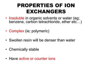 Ion exchange chromatography | PPTX