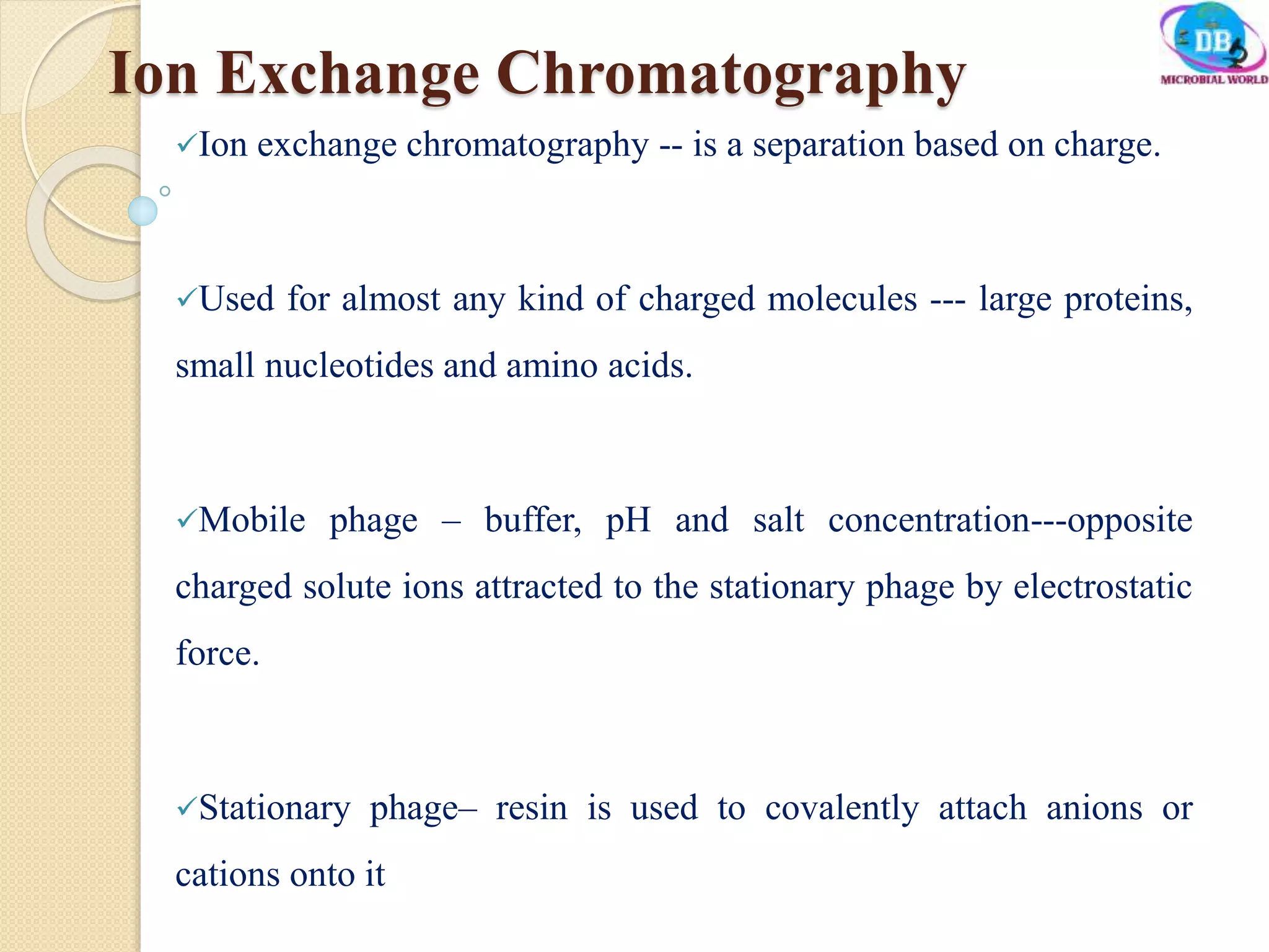 Ion exchange chromatography | PPT
