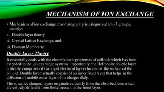 Ion exchange chromatography | PPTX