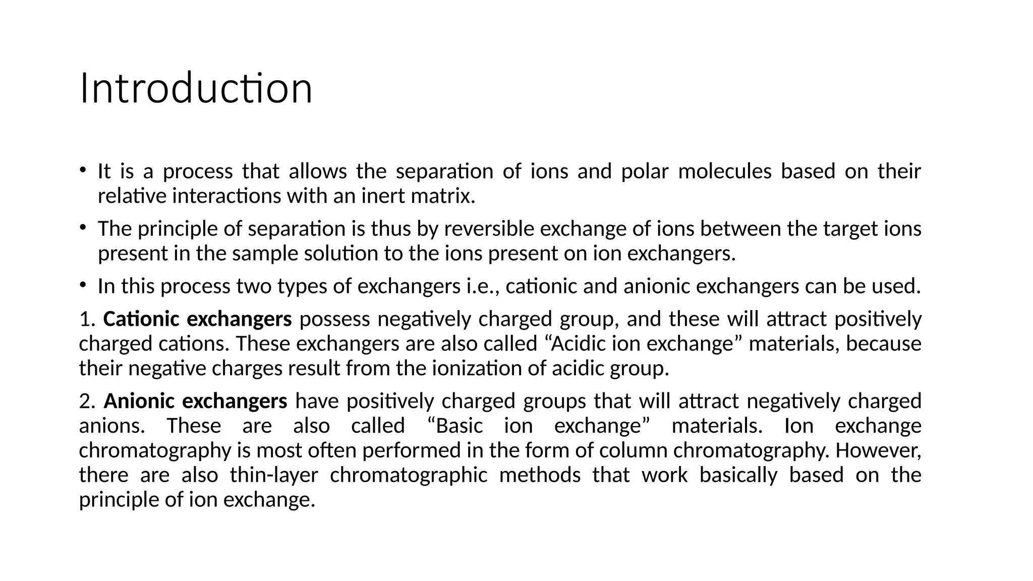 Introduction to Ion Exchange Chromatography .pptx