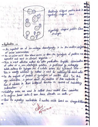 Ion exchange chromatography Hand Written Notes.pdf | Chemistry | Science