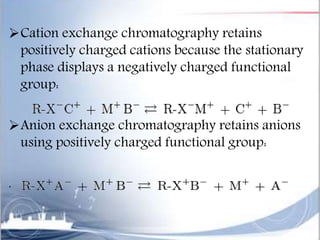 Ion exchange chromatography (1) (4) | PPTX | Chemistry | Science