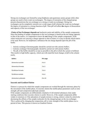 Ion exchange chromatography2 | PDF