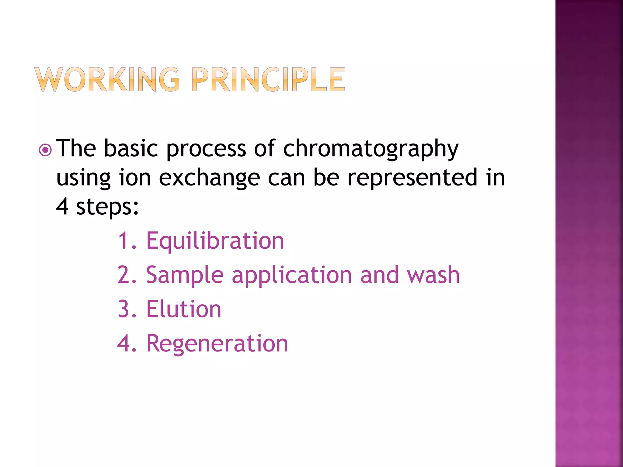 Ion exchange chromatography | PPTX