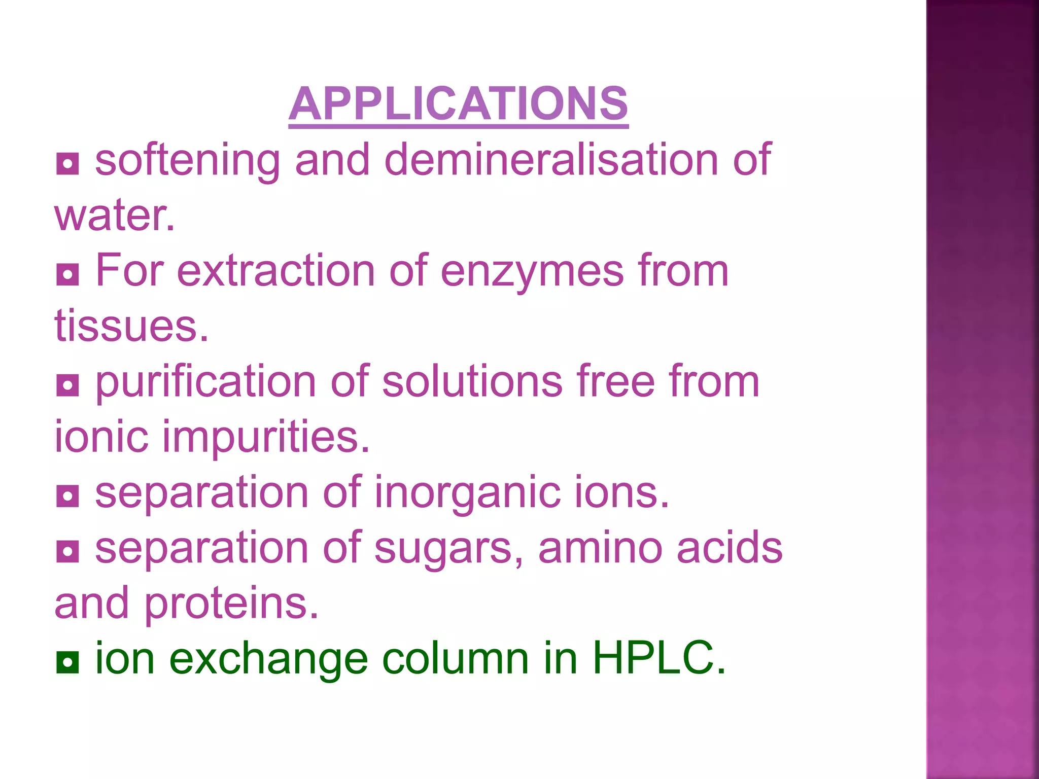 Ion exchange chromatography | PPTX