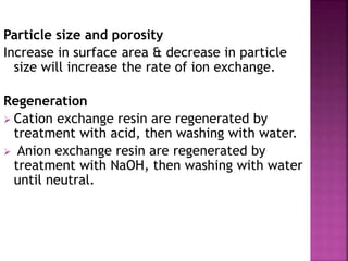 Ion exchange chromatography | PPTX