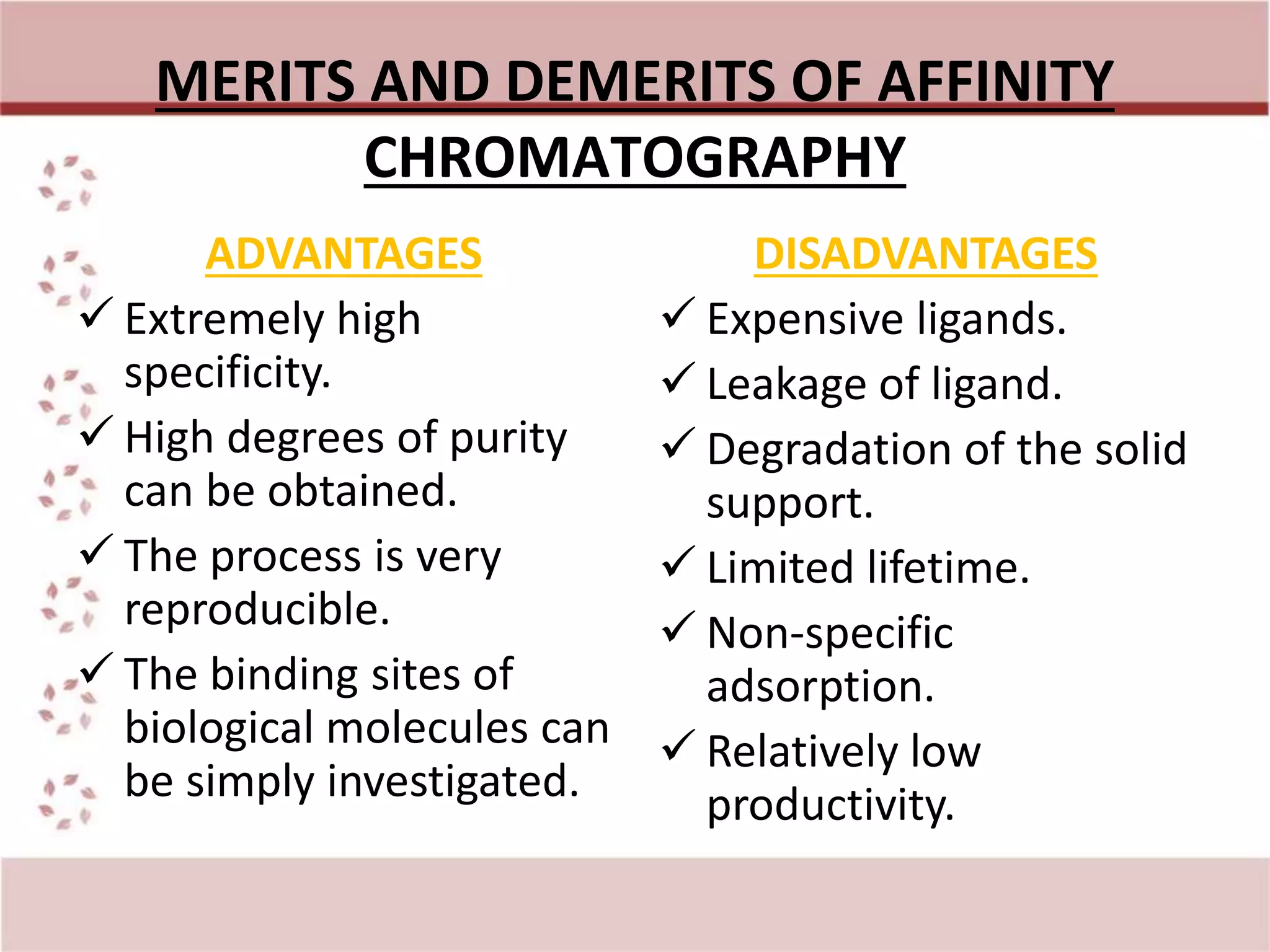 Ion exchange cromatography and affinity chromatography | PPTX