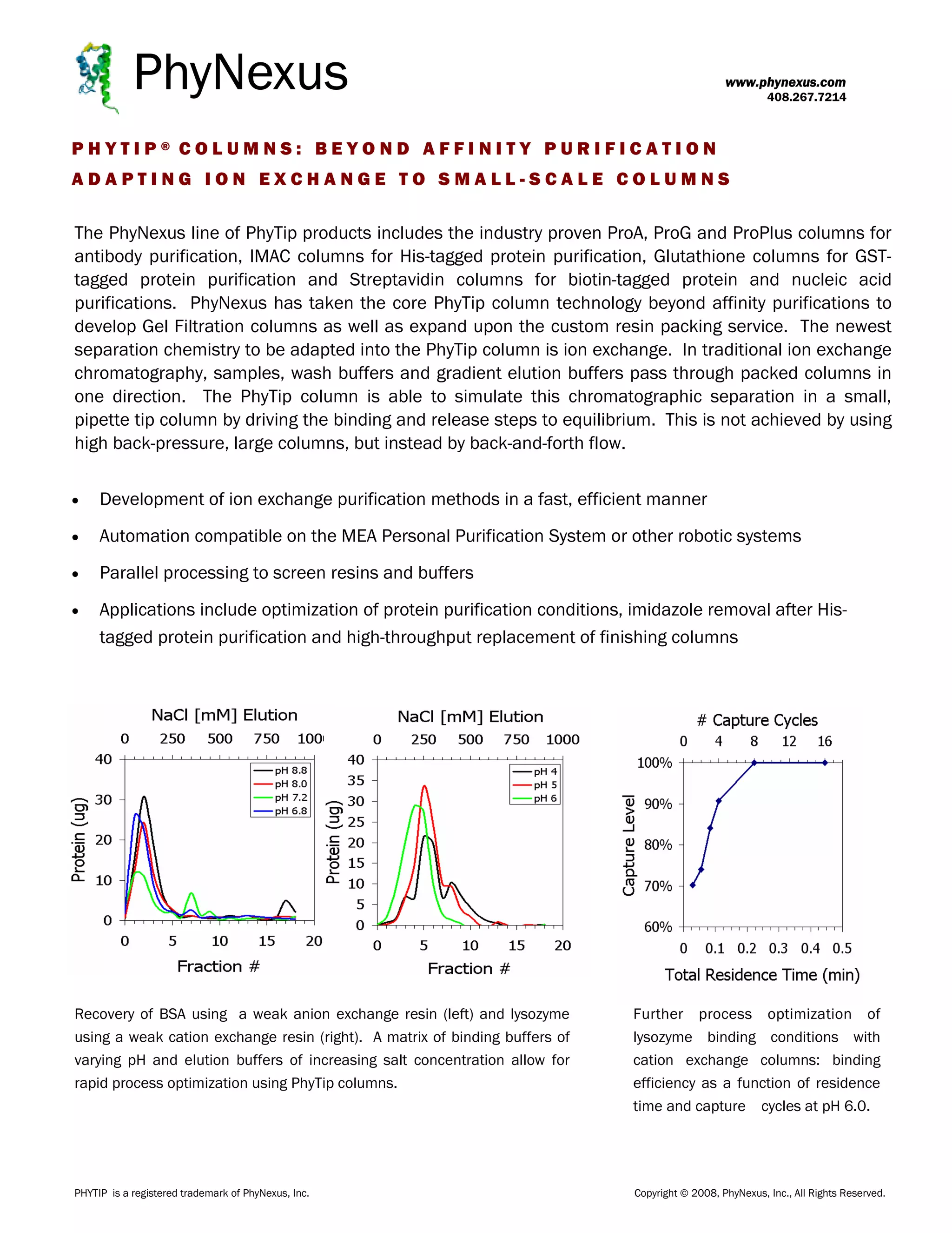 Ion Exchange Resins in PhyTip Columns | PDF