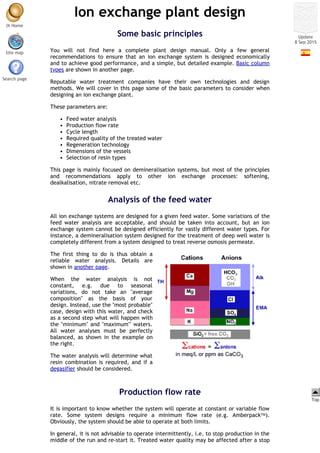 Ion exchange plant design | PDF