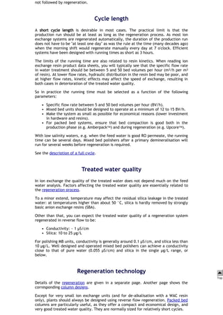Ion exchange plant design | PDF