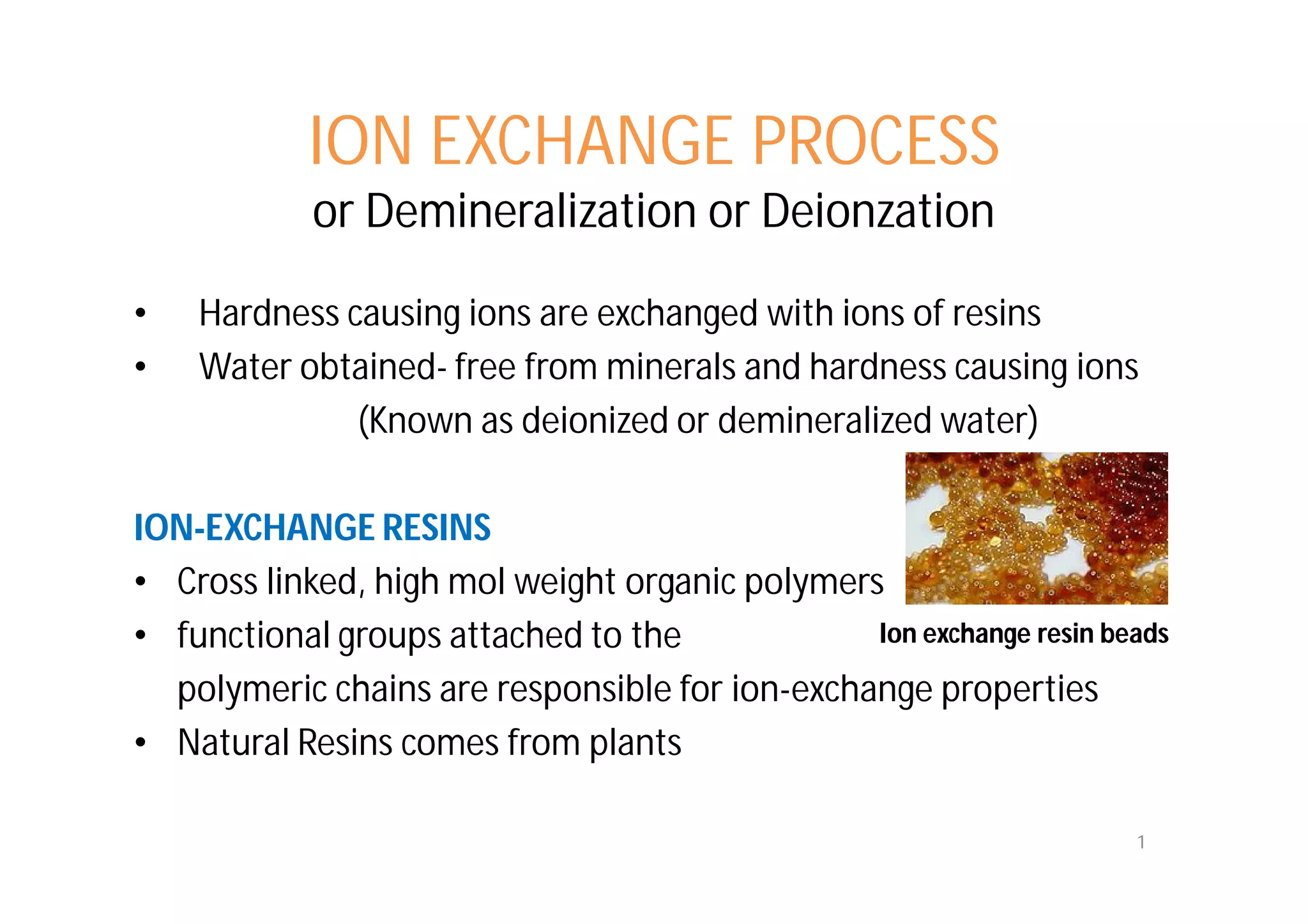 Ion exchange process | PDF