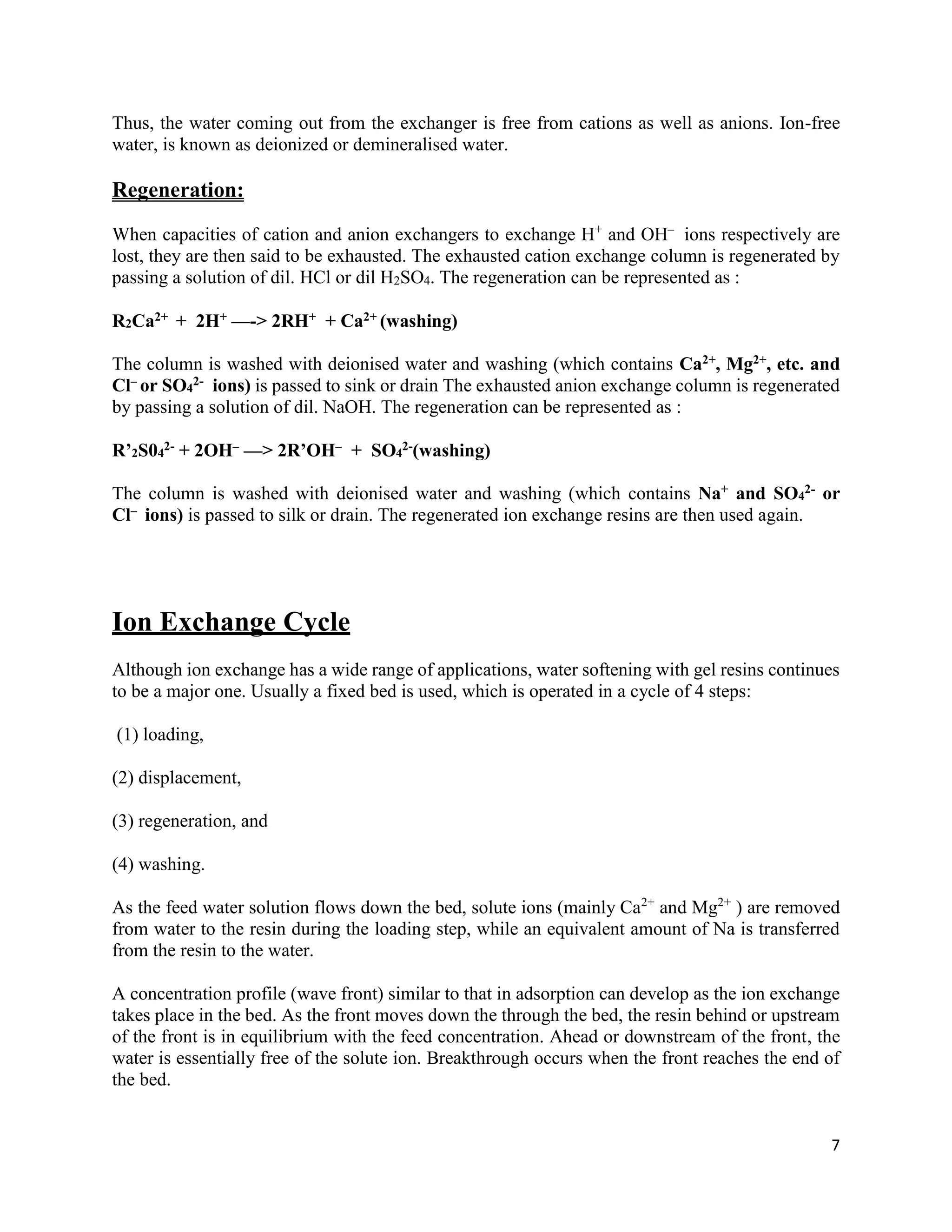Ion exchange processes | PDF