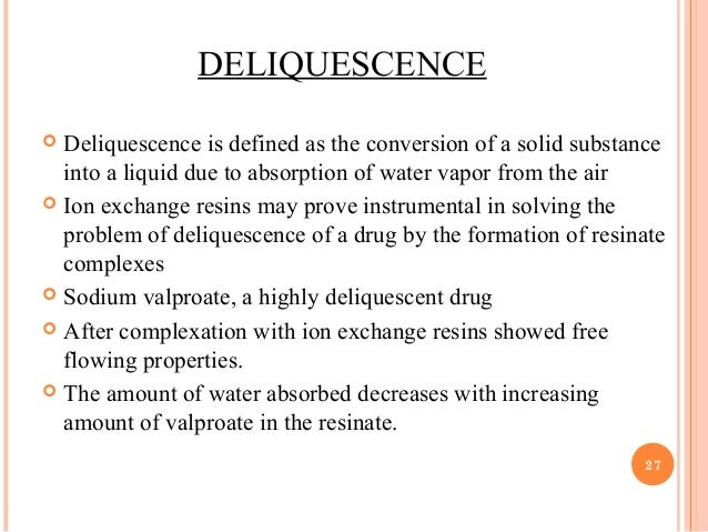 Ion exchange resins drug delivery