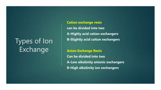 Ion Exchange Water Purification System. | PPTX | Chemistry | Science