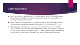 Ion Exchange Water Purification System. | PPTX | Chemistry | Science