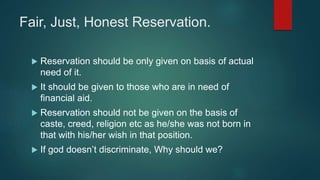 Reservation In India PPT | PPTX