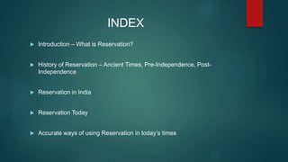 Reservation In India PPT | PPTX