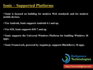 Ionic - Hybrid Mobile Application Framework | PPTX | Web Development | Internet