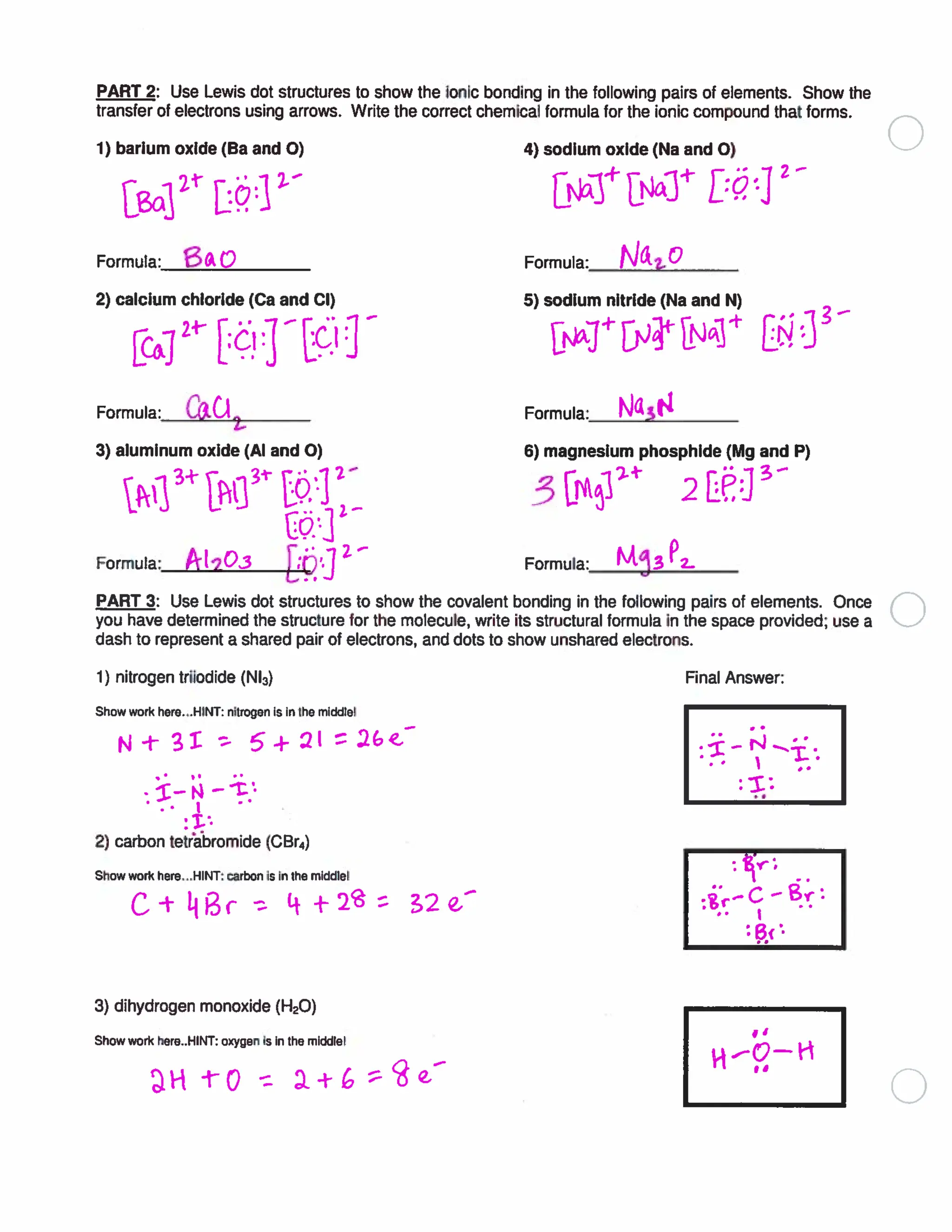 ionic covalent bonds Physical Science K12 | PDF