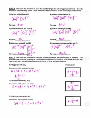 ionic covalent bonds Physical Science K12 | PDF
