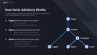 Ionic Advisory: Your partner at every stage of development | PPT