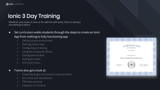 Ionic Advisory: Your partner at every stage of development | PPT