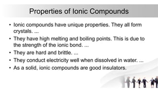 ionic and covalent properties for discussion | PPTX