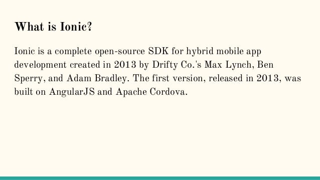 Ionic App Development: A Quick Overview | PPT