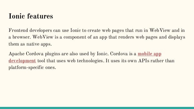Ionic App Development: A Quick Overview | PPT