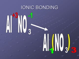 IONIC BONDING (Chemical Bonding between metal and non metal) | PPT