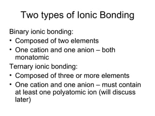 Ionic bonding binary | PPT