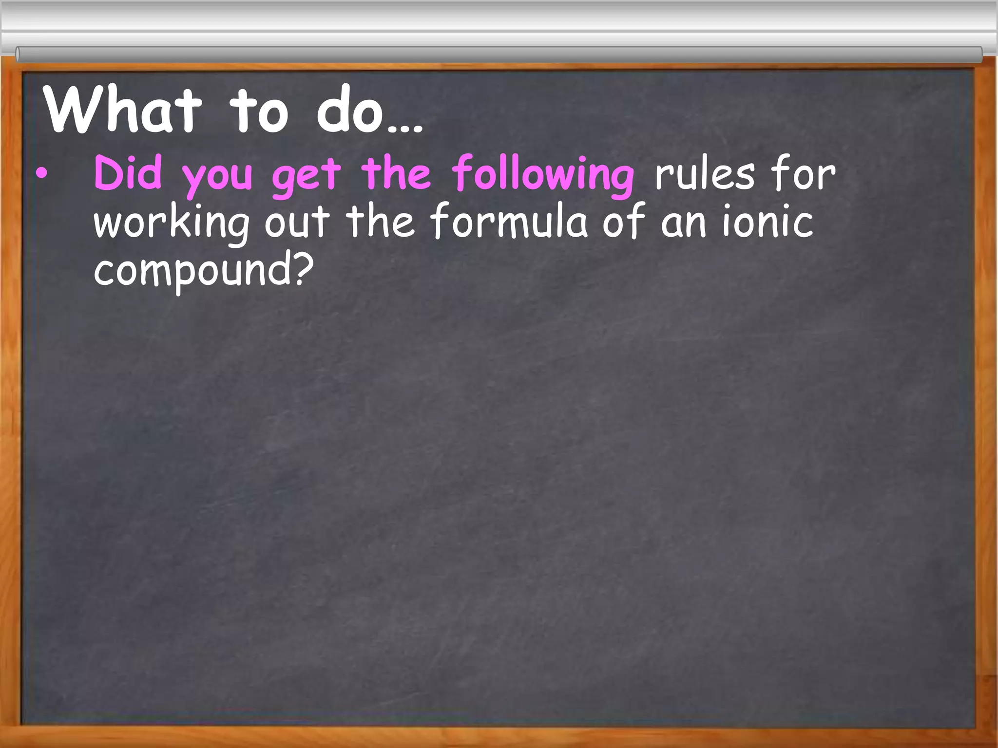 Ionic bonding revision | PPTX | Chemistry | Science