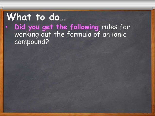 Ionic bonding revision | PPTX | Chemistry | Science