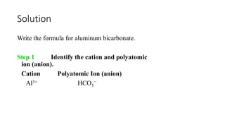 IONIC COMPOUND WITH POLYATOMIC IONS.pptx | Chemistry | Science