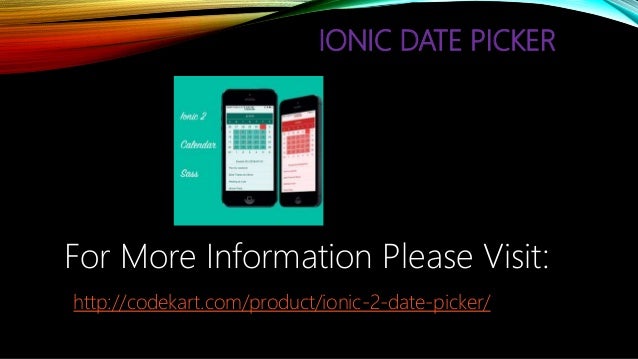Ionic Date Picker Codekart