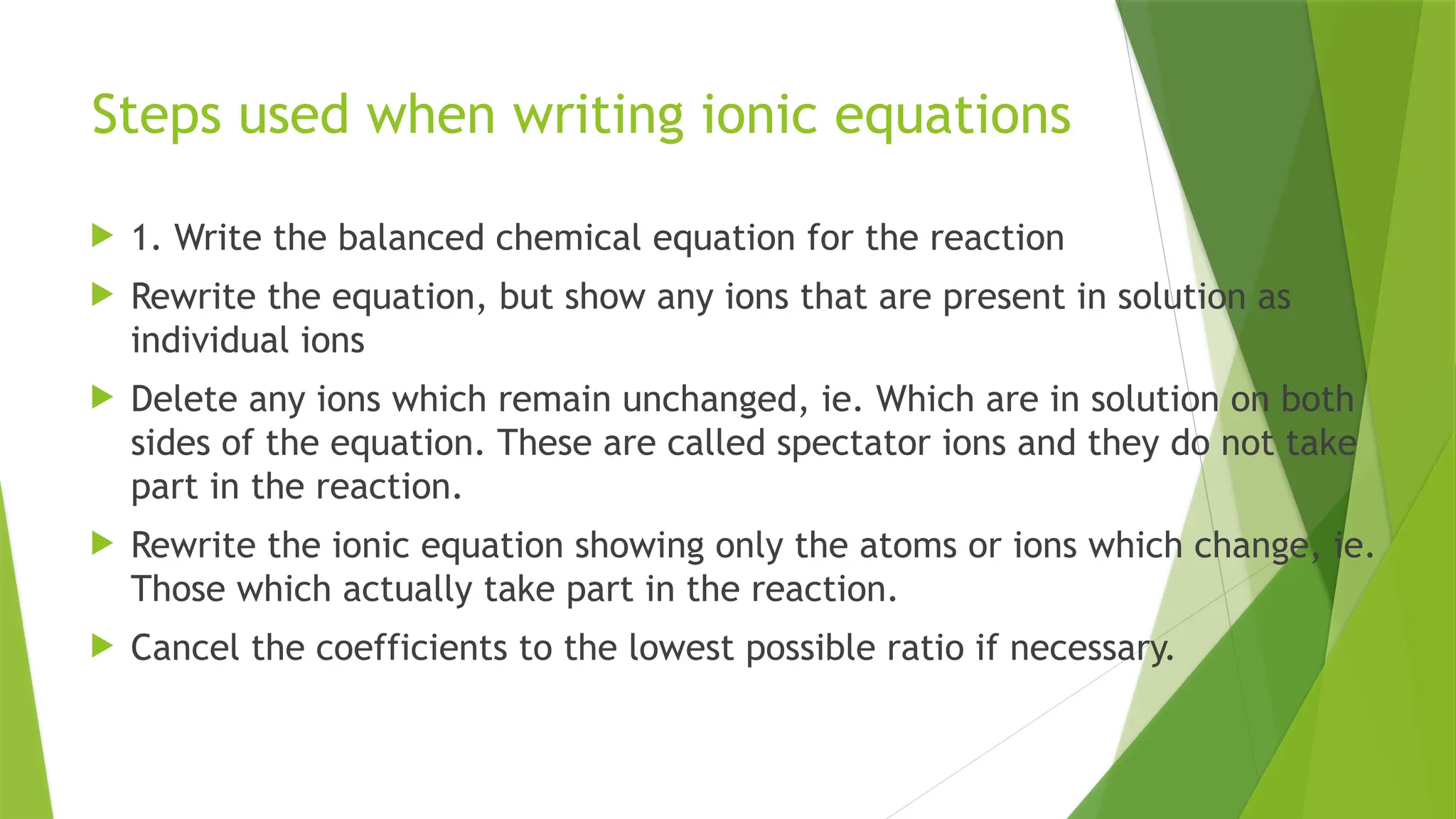 IONIC EQUATIONS.pptx easy steps to follow | PPTX