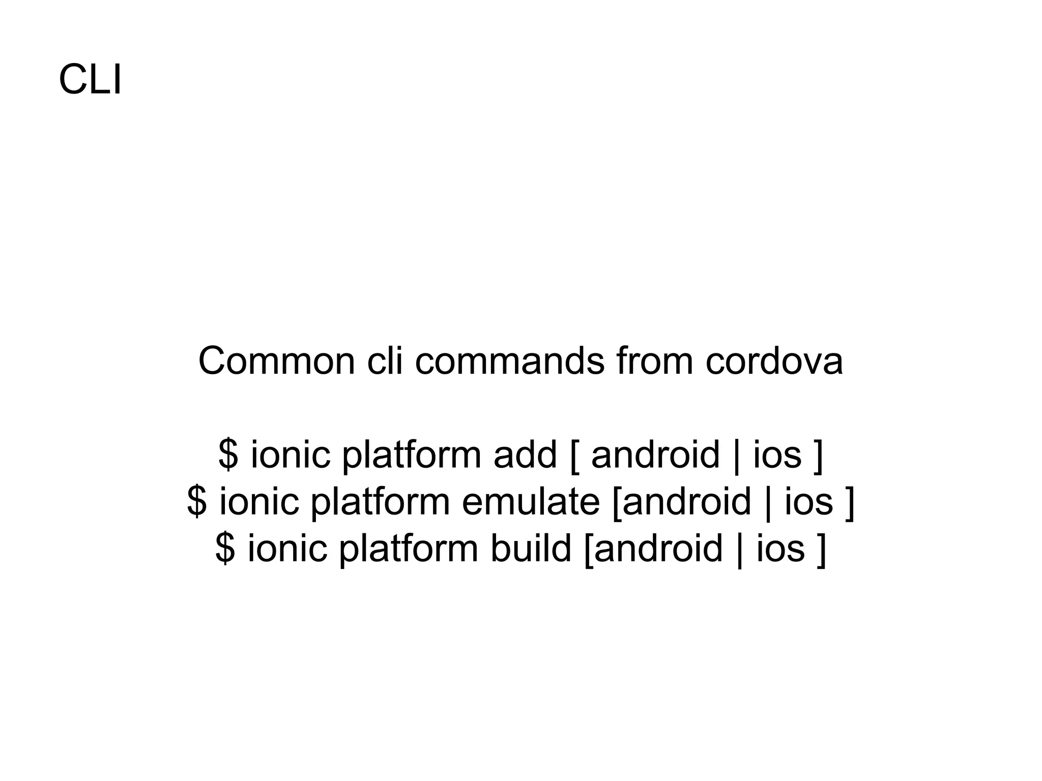 Introduction to Ionic framework | PPTX