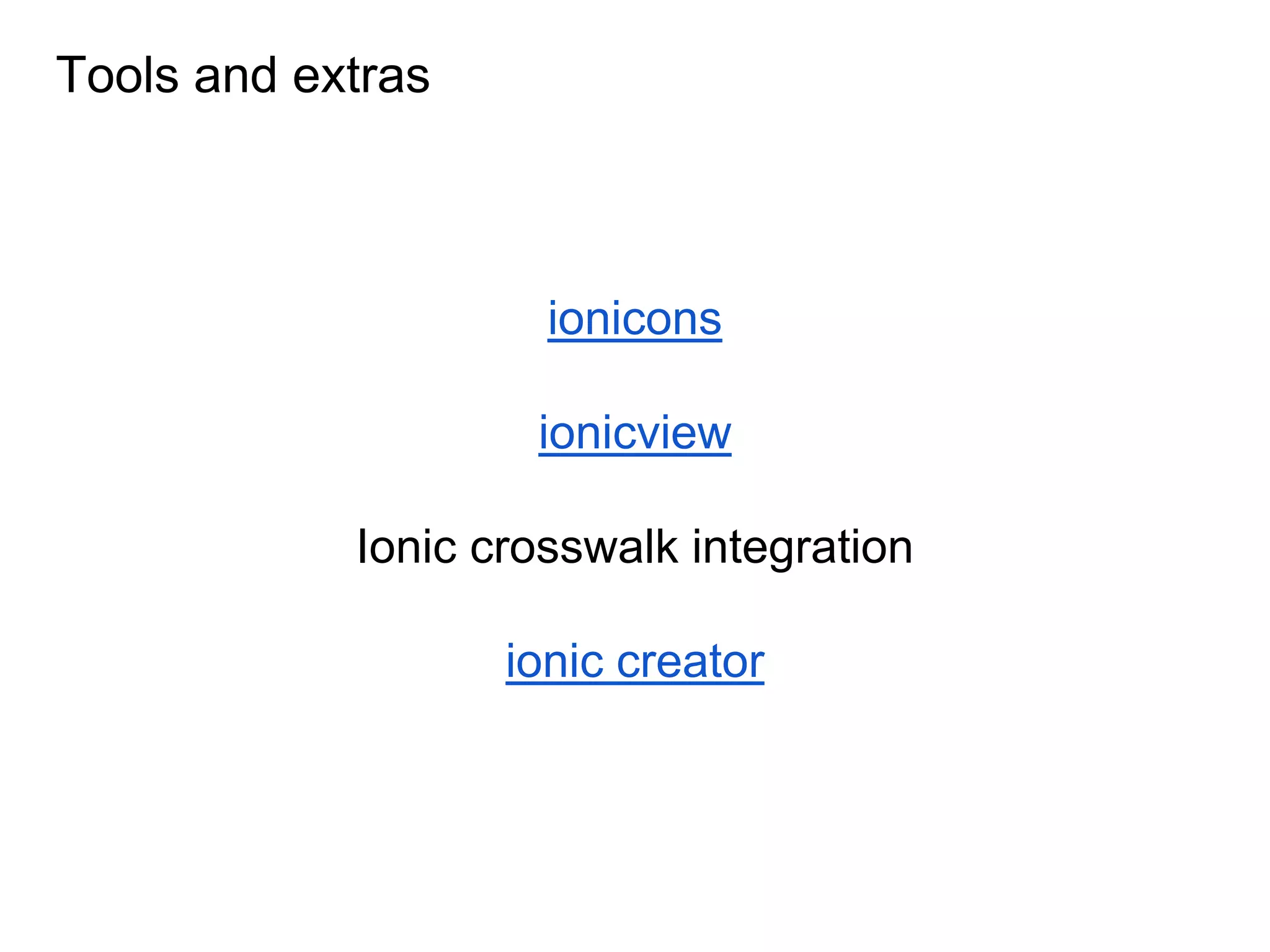 Introduction to Ionic framework | PPTX