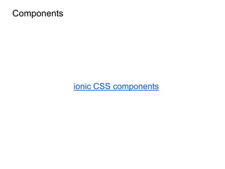 Introduction to Ionic framework | PPTX