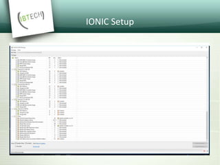 Ionic framework | PPTX | Web Development | Internet