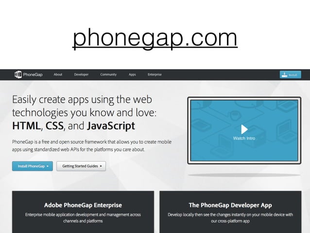 Ionic framework for web developer | PPT
