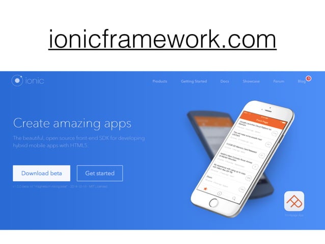 Ionic framework for web developer | PPT