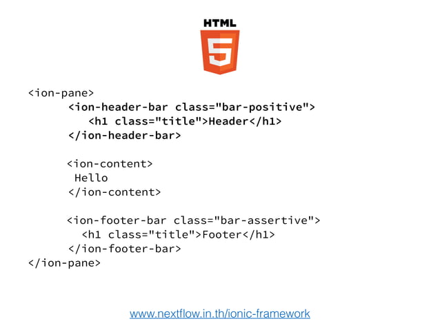 Ionic framework for web developer | PPT