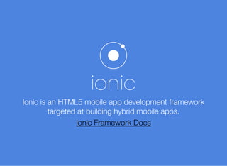Ionic Framework | PPT