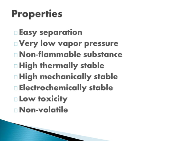 Ionic liquids | PPTX | Chemistry | Science