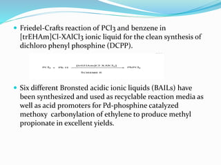 Phase Transfer Catalysis and Ionic liquids | PPT